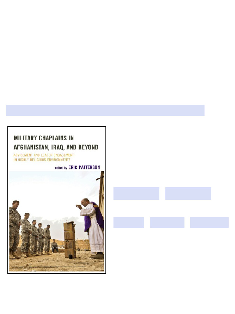 Military Chaplains In Afghanistan Iraq And Beyond Advisement And Leader ...