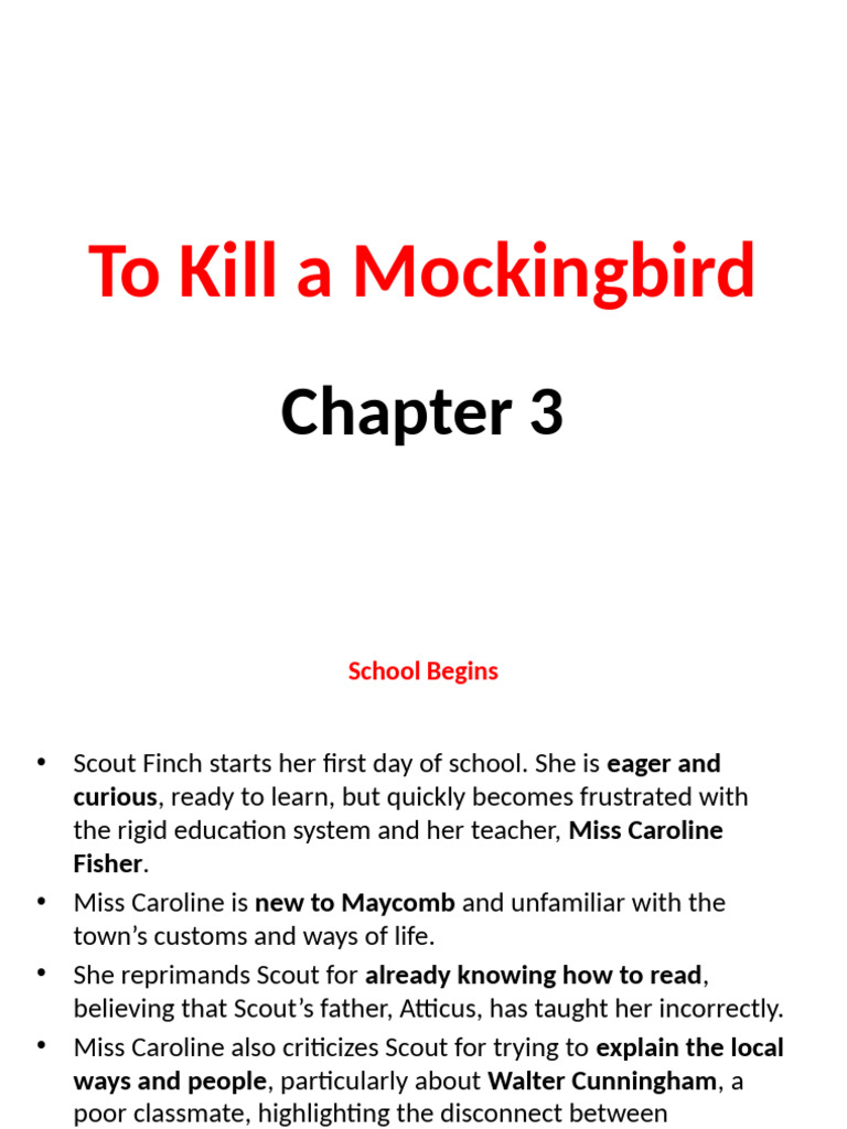 Novel Chapter 3-1 | PDF | To Kill A Mockingbird | Social Psychology
