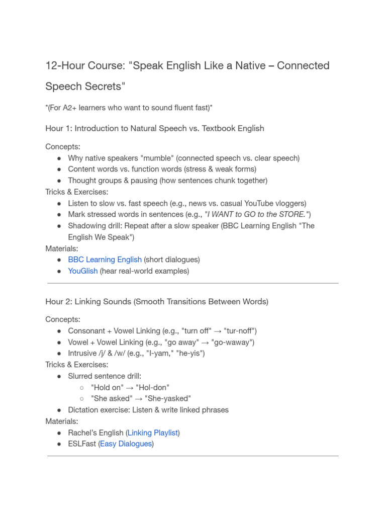 Fluency Lesson Plan | PDF | English Language | Speech