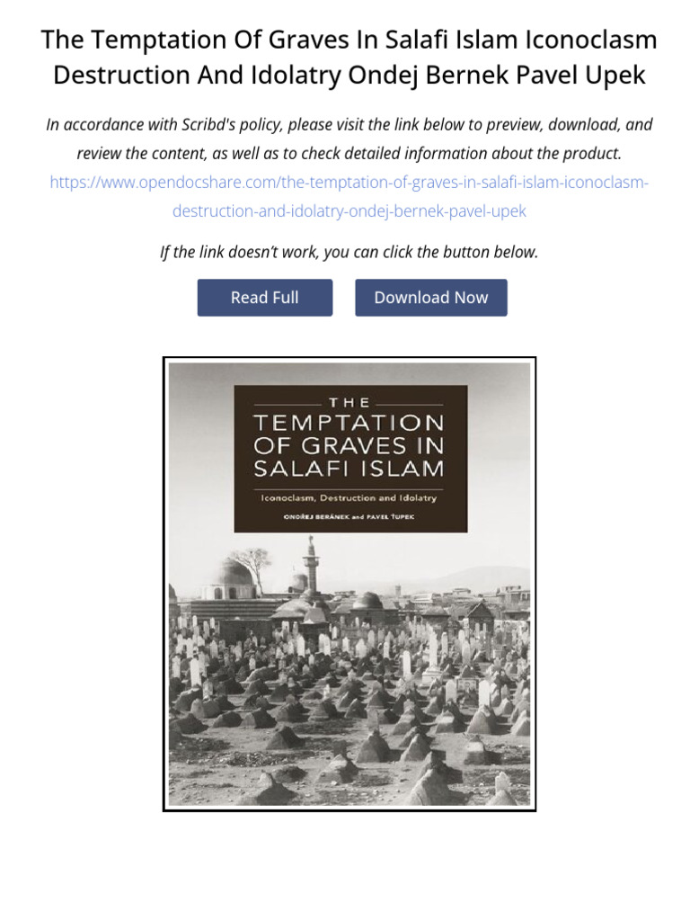 The Temptation Of Graves In Salafi Islam Iconoclasm Destruction And ...