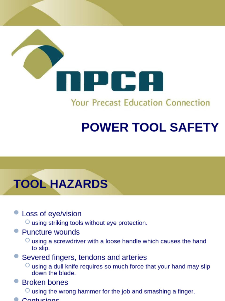 Power Tool Safety | PDF | Grinding (Abrasive Cutting) | Drill