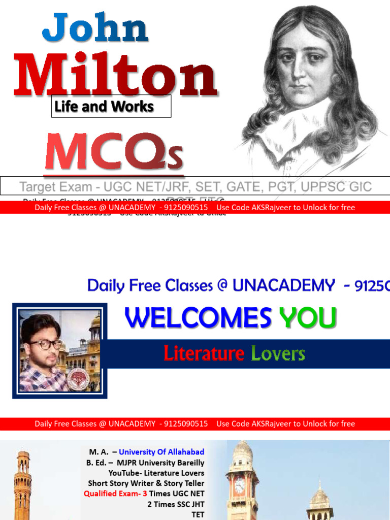 John Milton | PDF | Paradise Lost | John Milton