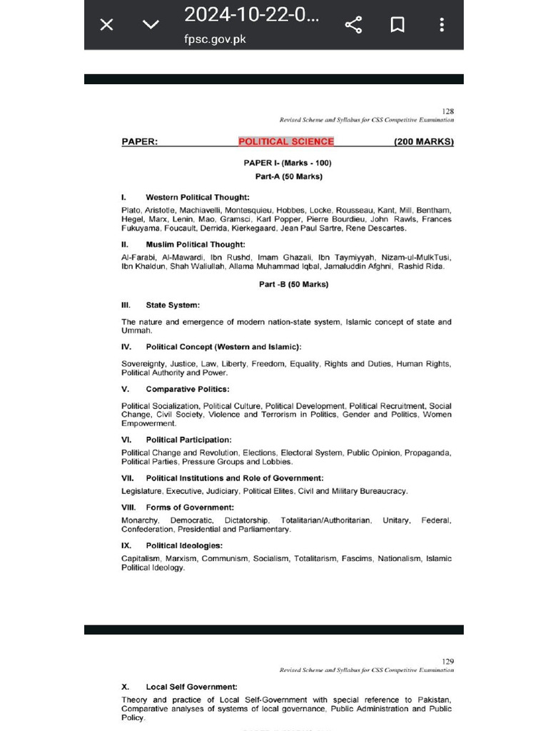 Pol Sci 2000-2016 Past Papers | PDF