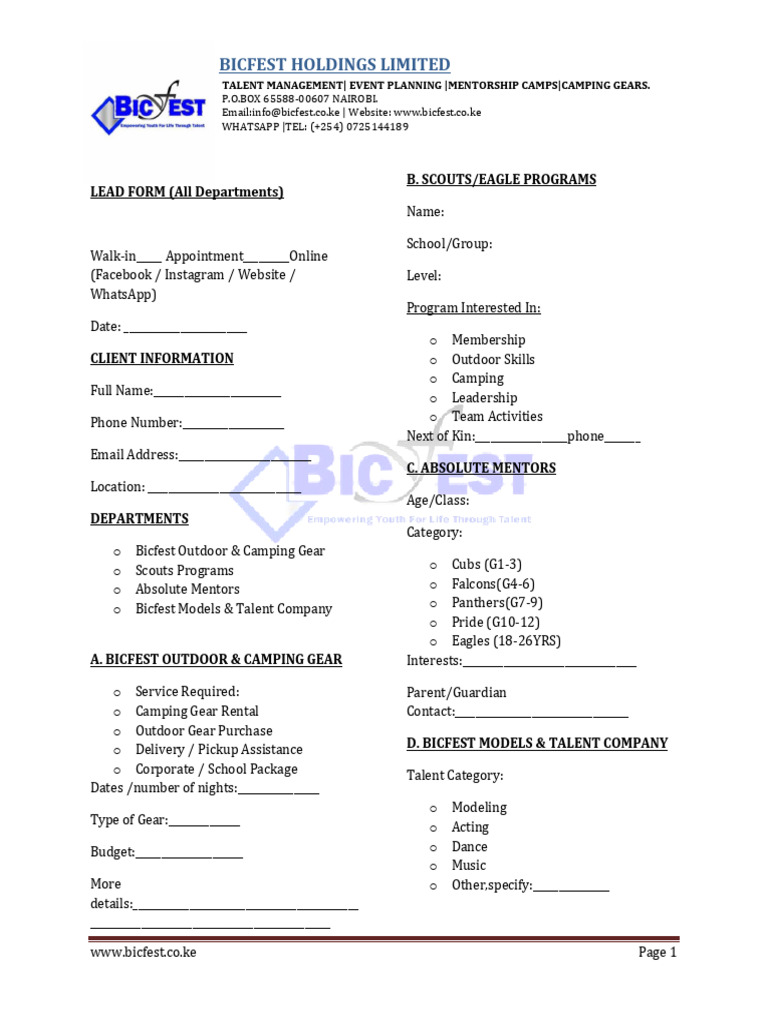 LEAD FORMS | PDF