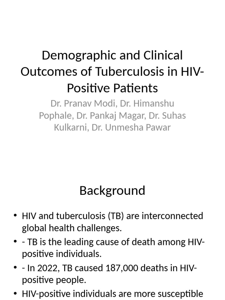 TB HIV Co-Infection Presentation | PDF
