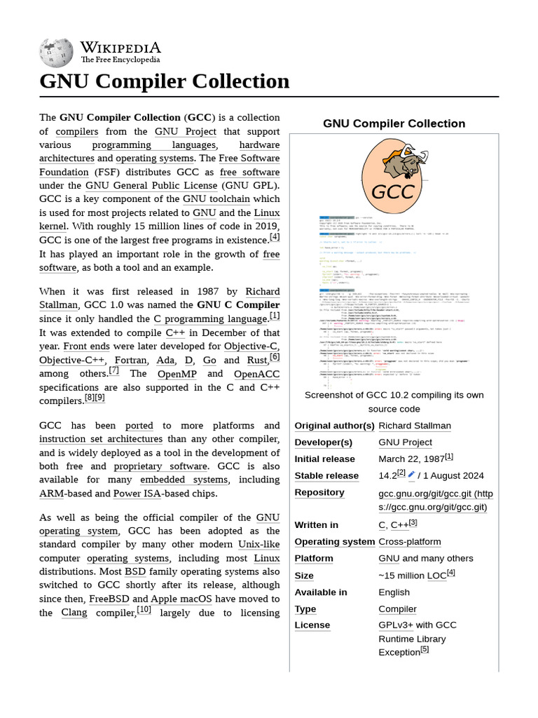 Overview of GNU Compiler Collection | PDF | Computer Programming ...