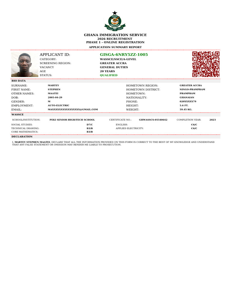 Applicant Id:: GISGA-6NRY5ZZ-1005 | PDF