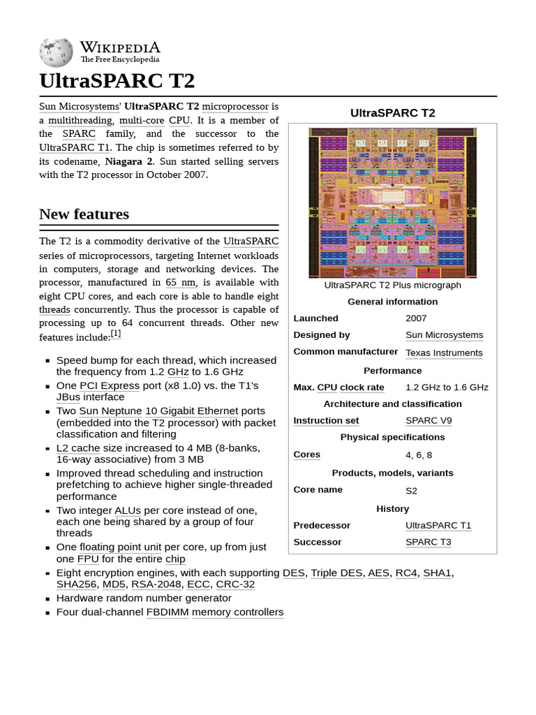 UltraSPARC_T2 | PDF | Computer Science | Computer Engineering