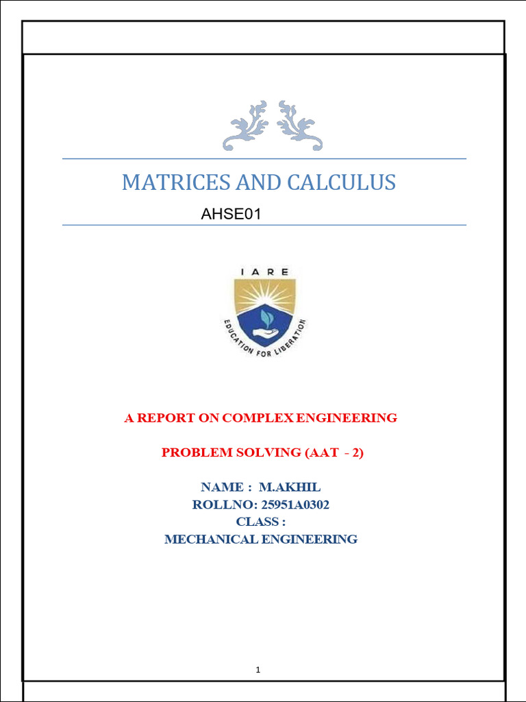 MC_DOC1 | PDF | System Of Linear Equations | Matrix (Mathematics)