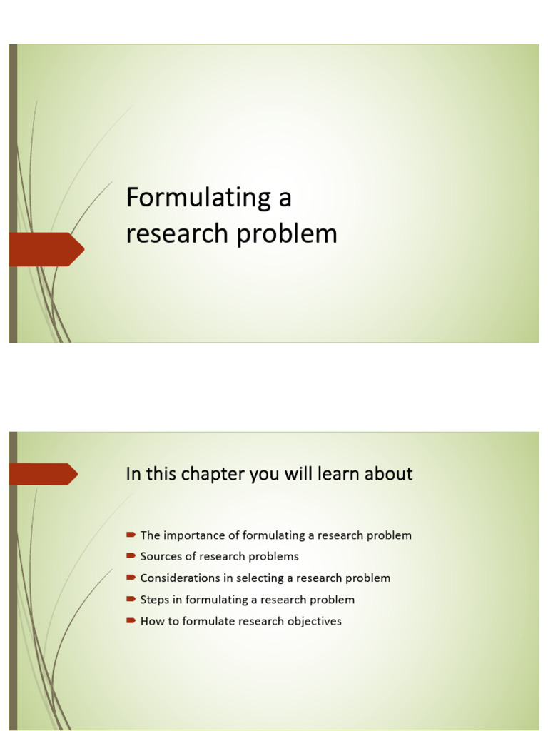 C3 Formulating a research problem | PDF | Hypothesis | Science