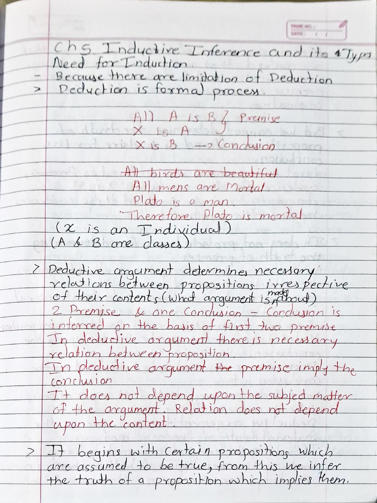 Inductive inference and it's types | PDF | Deductive Reasoning | Logic