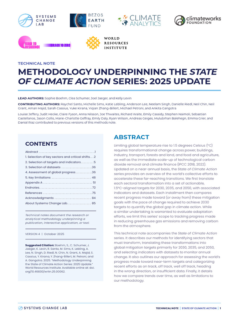 Climate Action Methodology 2025 Update | PDF | Climate Change ...
