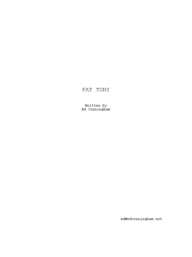 Fat Tony: Written by Ed Cunningham | PDF | Salad | Foods
