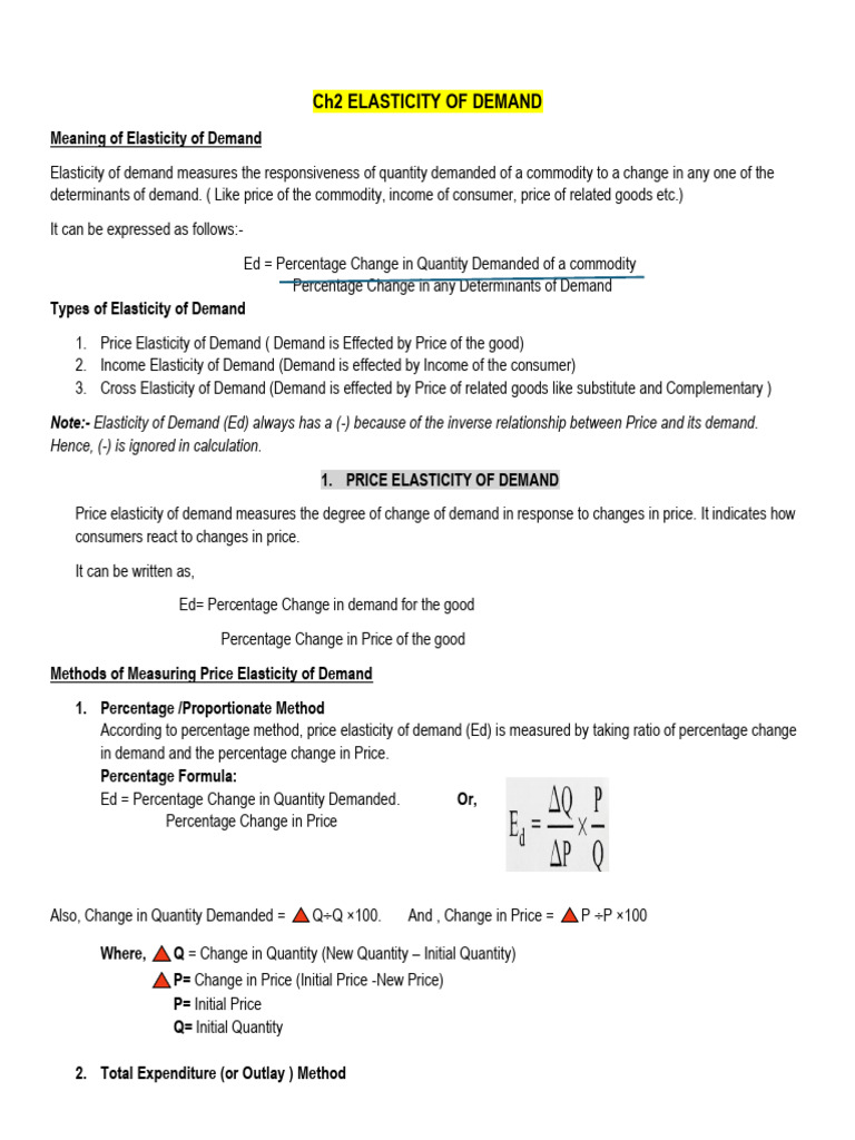 XCh2 Elasticity of Demand | PDF | Demand | Elasticity (Economics)