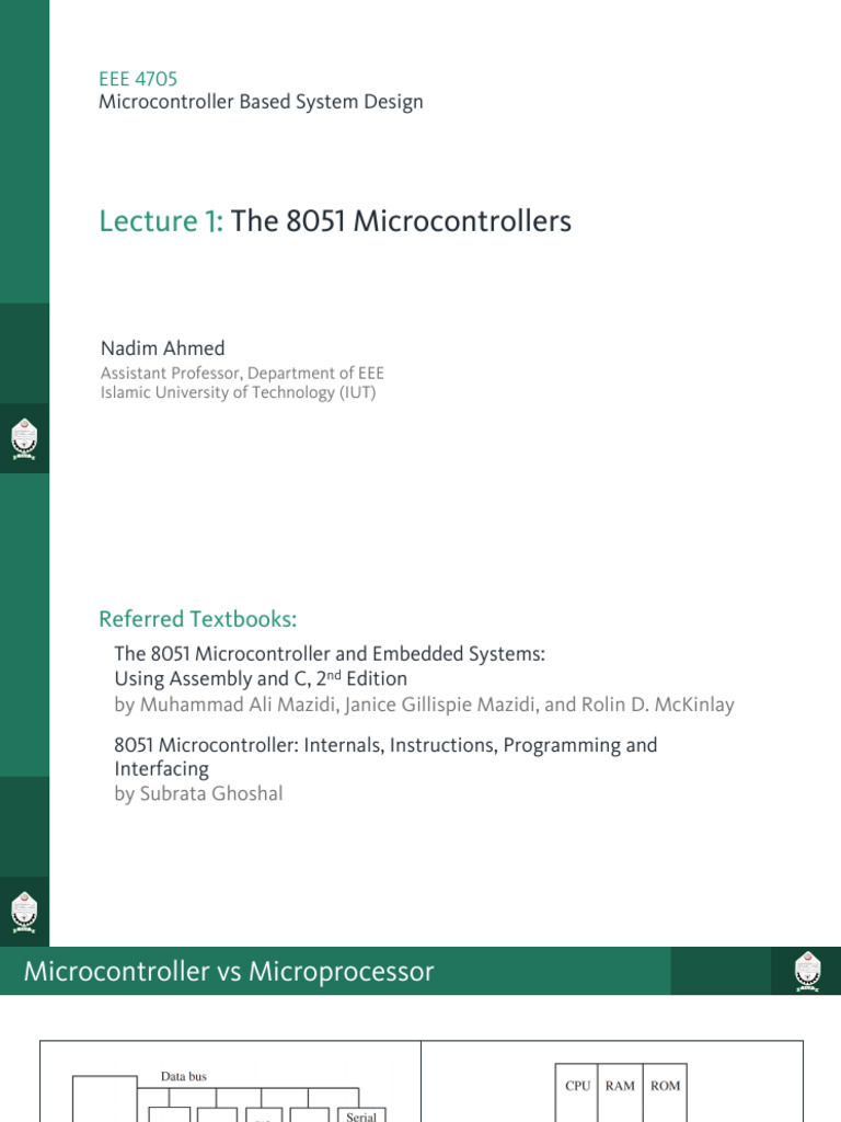 Introduction to 8051 Microcontrollers | PDF | Microcontroller | Computing