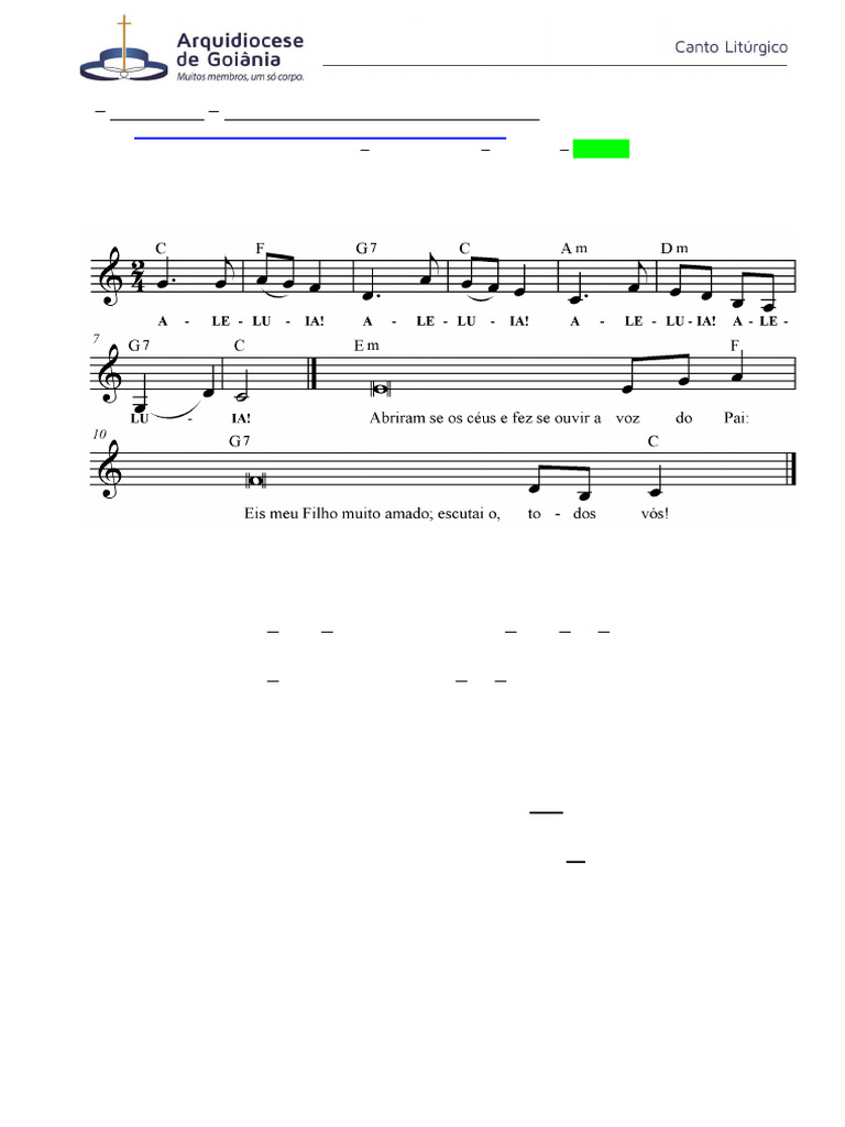 Aleluia - Frei Frabeti | PDF