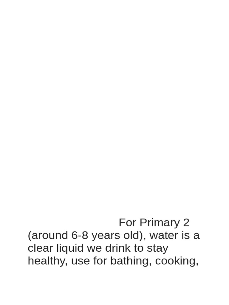 Understanding Water for Primary 2 | PDF | Cost Of Living | Soil
