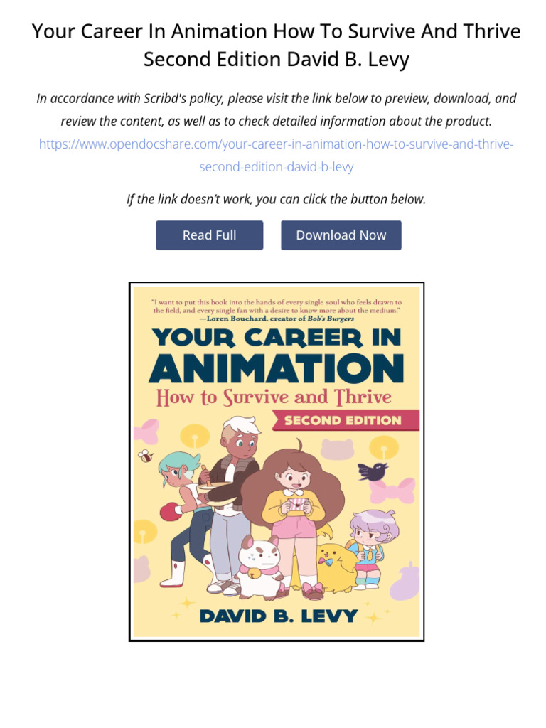Your Career in Animation How to Survive and Thrive Second Edition David ...