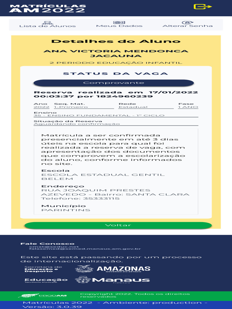 Matrículas 2022 | PDF