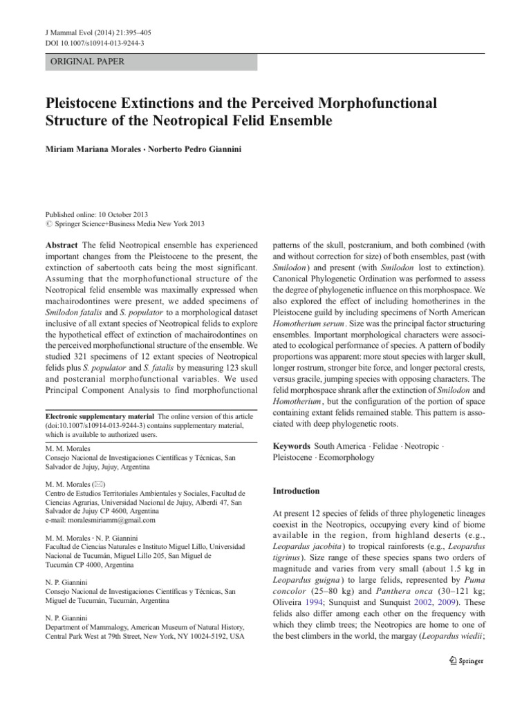 Morales-Giannini_2014_Pleistocene Extinctions and the Perceived ...