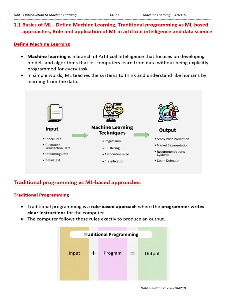 Introduction to Machine Learning Concepts | PDF | Machine Learning ...