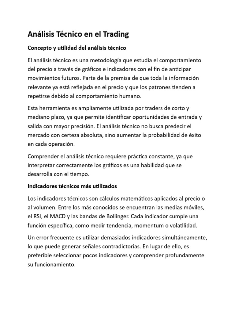 Análisis Técnico en El Trading | PDF
