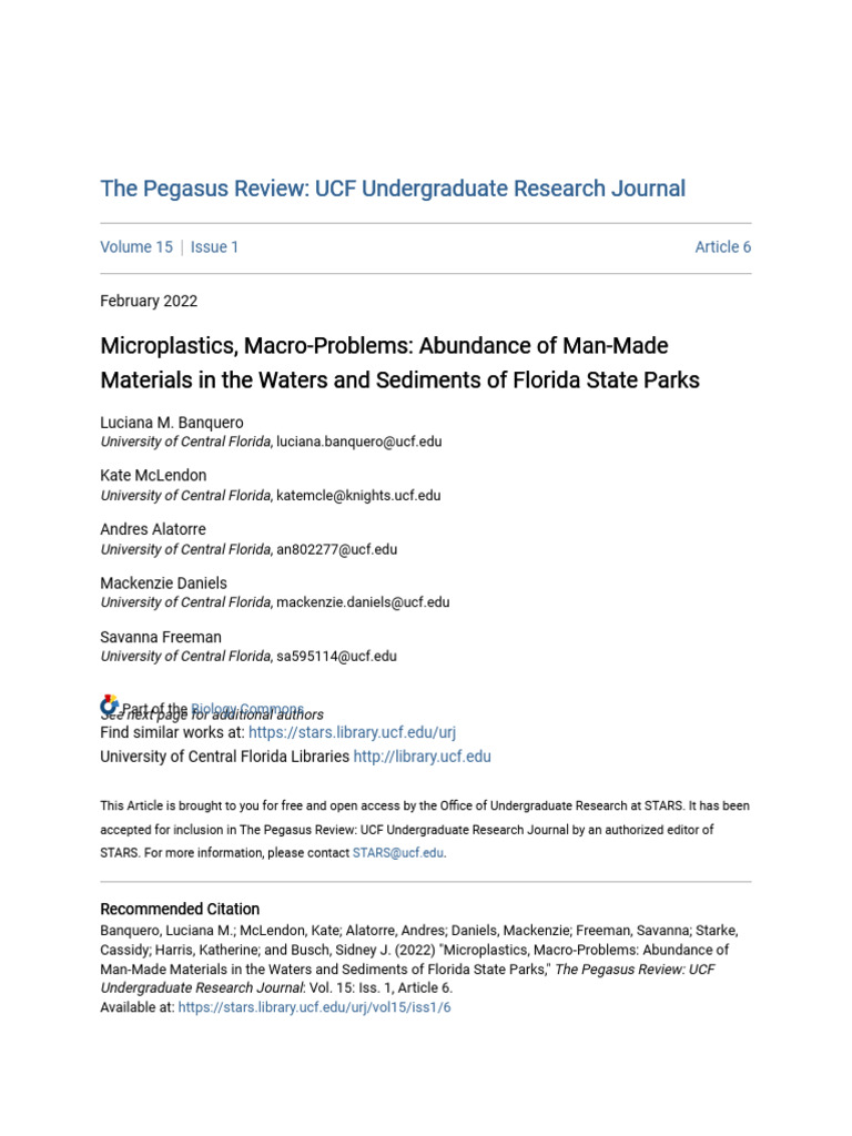 Microplastics Macro-Problems | PDF | Estuary | Plastic