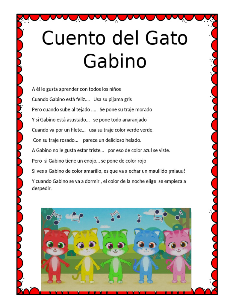 Cuento Del Gato Gabino | PDF