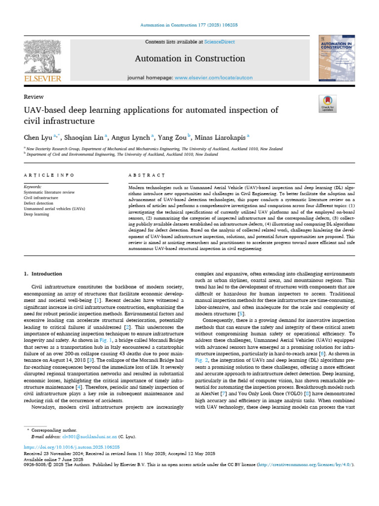 UAV-based Deep Learning Applications For Automated Inspection of Civil ...