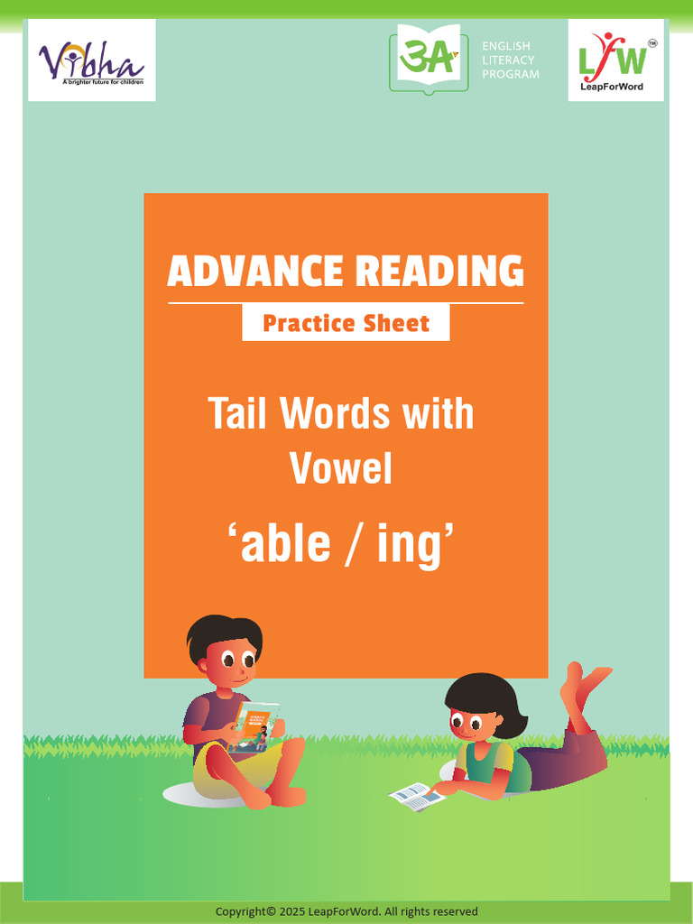 8. Tail Words With Vowel 'Able, Ing' (3) | PDF