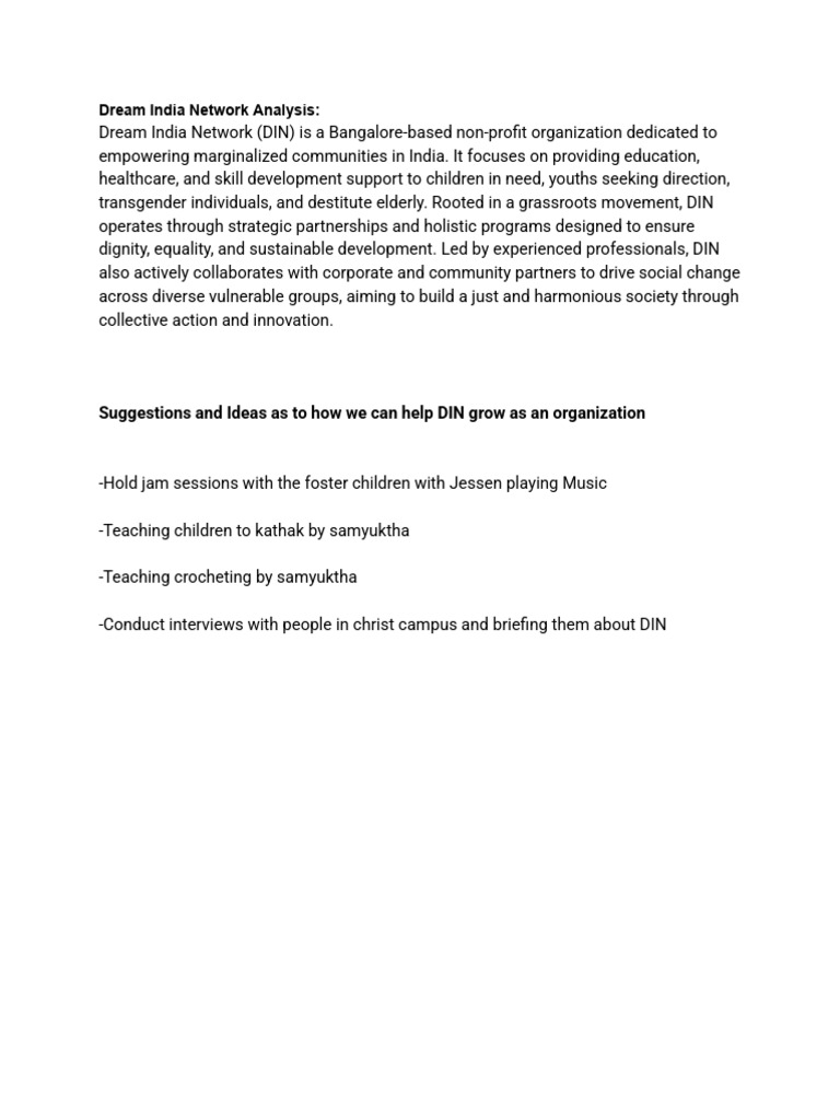Dream India Network Empowerment Strategies | PDF