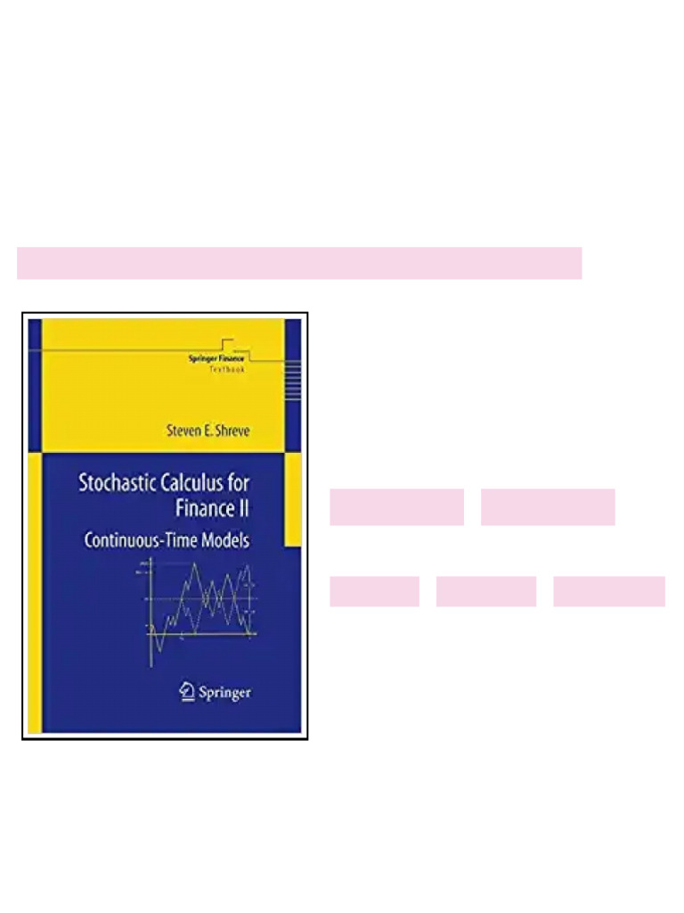 Stochastic calculus for finance II Continuous time models Lourdes ...
