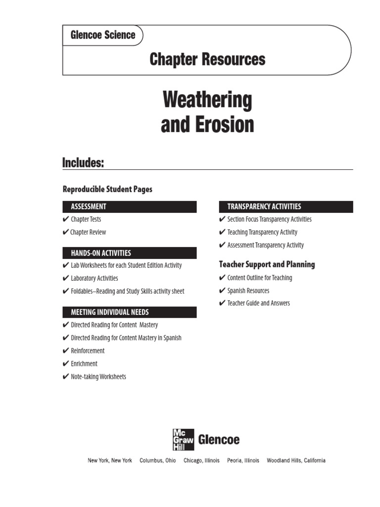 Weathering Worksheets | PDF | Glacier | Erosion