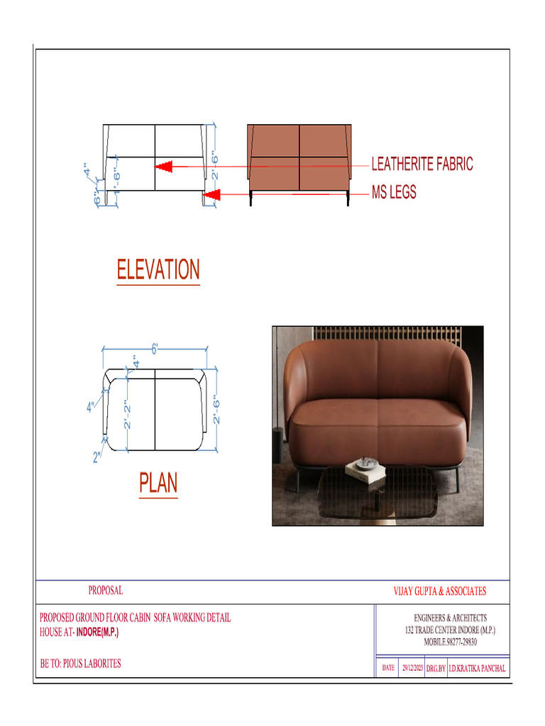 Pious Ground Floor Cabin Sofa Working Detail | PDF