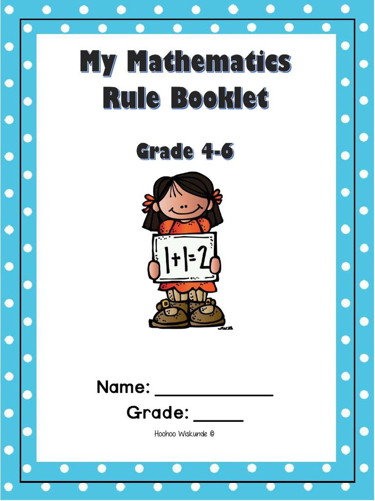 Maths Rule Booklet Grade 4-6 2019 20 April | PDF | Numbers | Shape