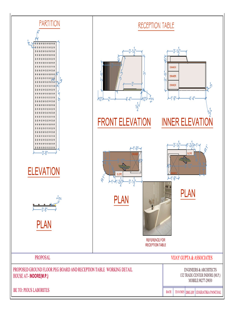 Pious Laboratories Ground Floor Peg Board and Reception Table Working ...