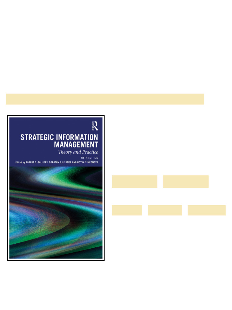 (Ebook) Strategic Information Management by Robert D. Galliers, Dorothy ...