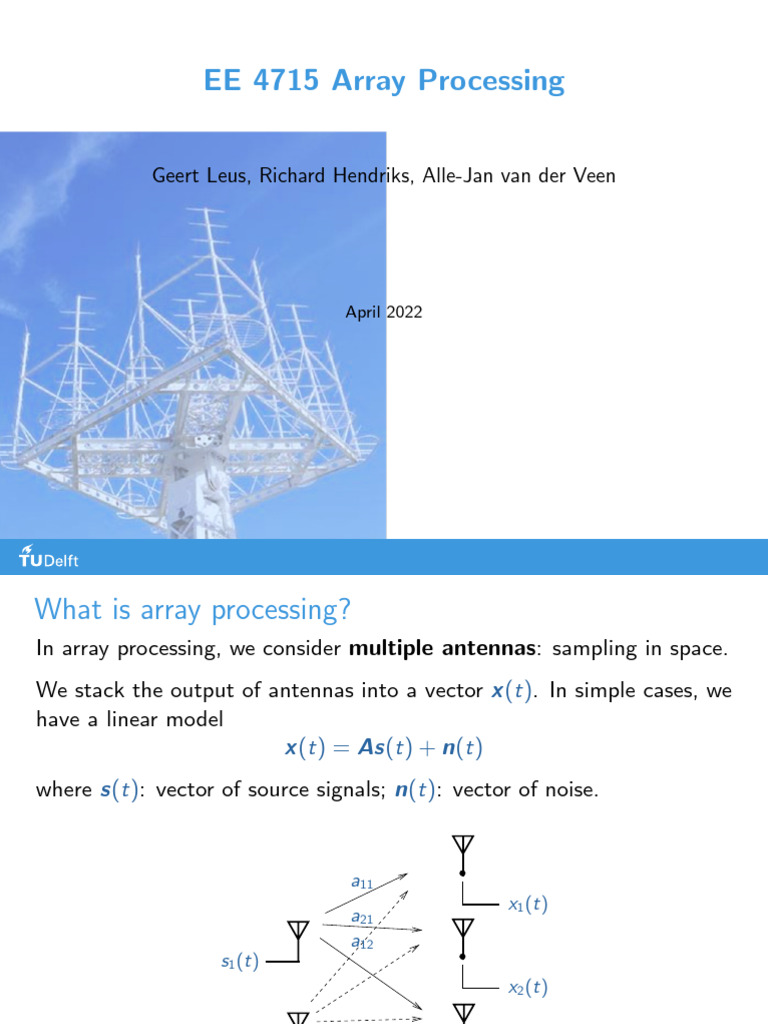 Array Processing in Wireless Communication | PDF | Matrix (Mathematics ...