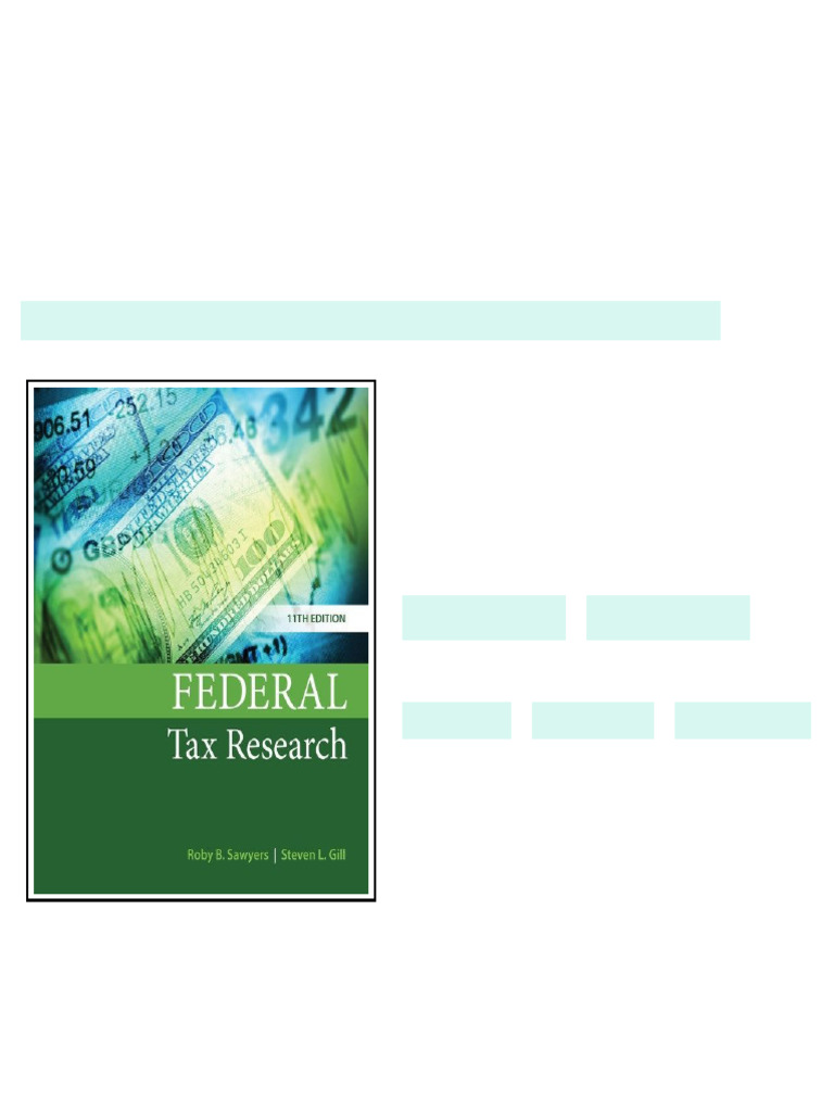Test Bank for Federal Tax Research 11th Edition by Sawyers pdf ...