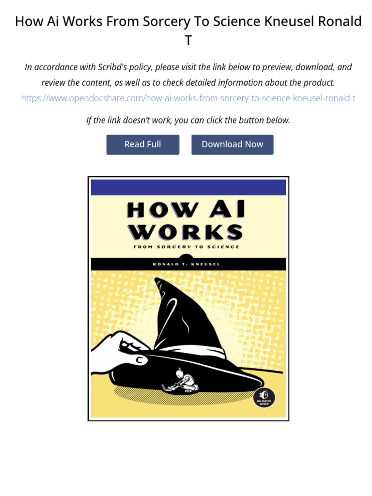 How Ai Works From Sorcery To Science Kneusel Ronald T | PDF | Matrix ...