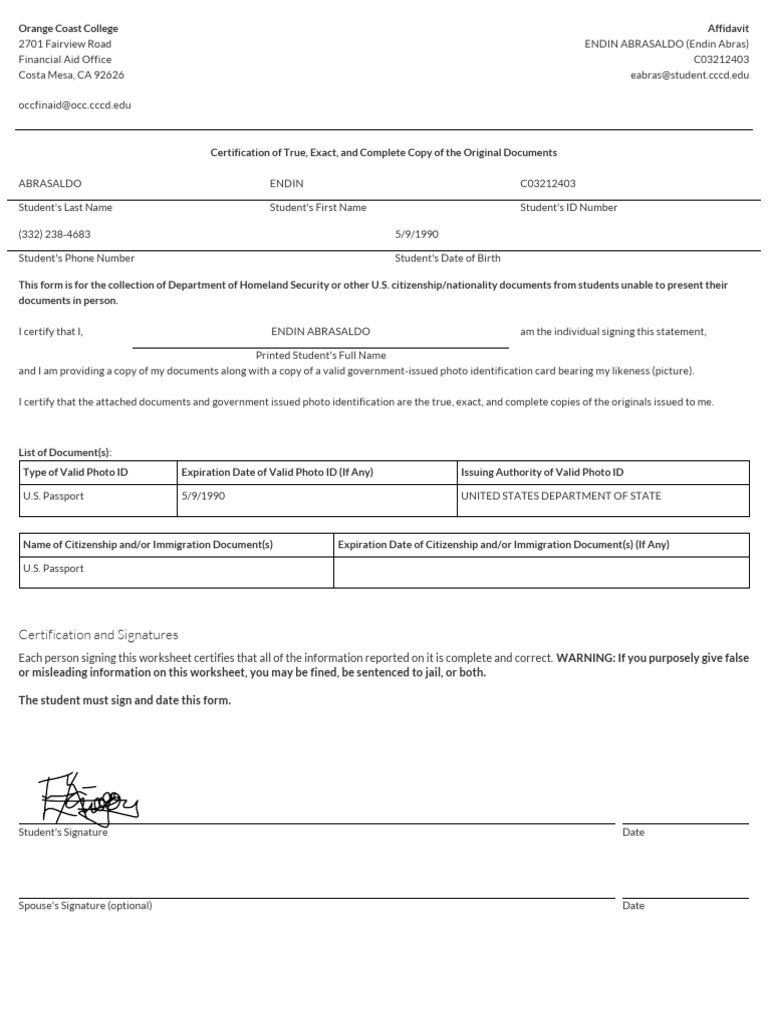 Affidavit1 - Copy - Copy | PDF | Identity Document | Government And ...