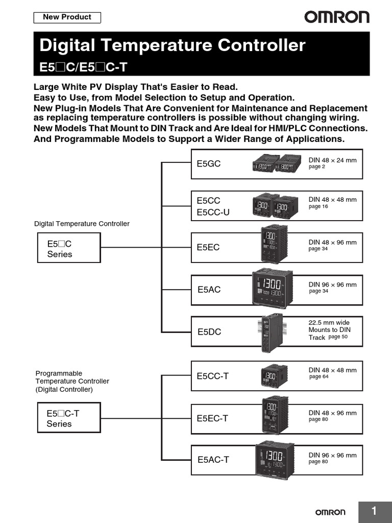 E5_C_Family_Datasheet_H177-E1-07 | PDF | Relay | Alternating Current