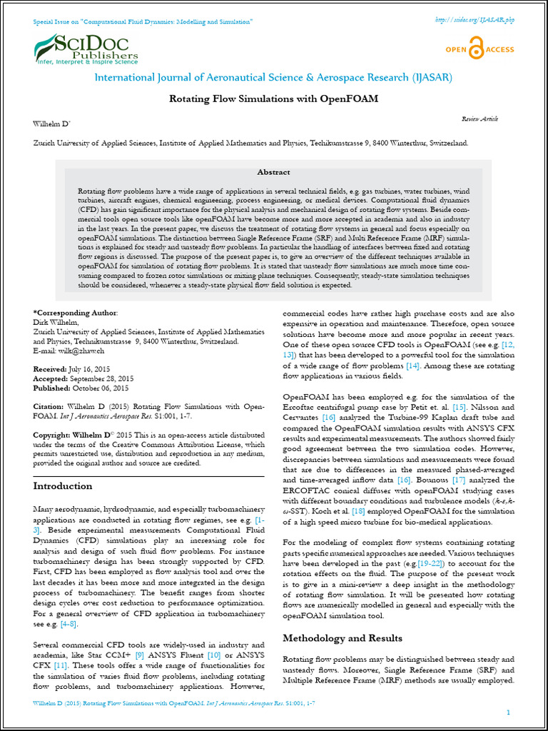 OpenFOAM Rotating Flow Simulation Guide | PDF | Fluid Dynamics | Turbine