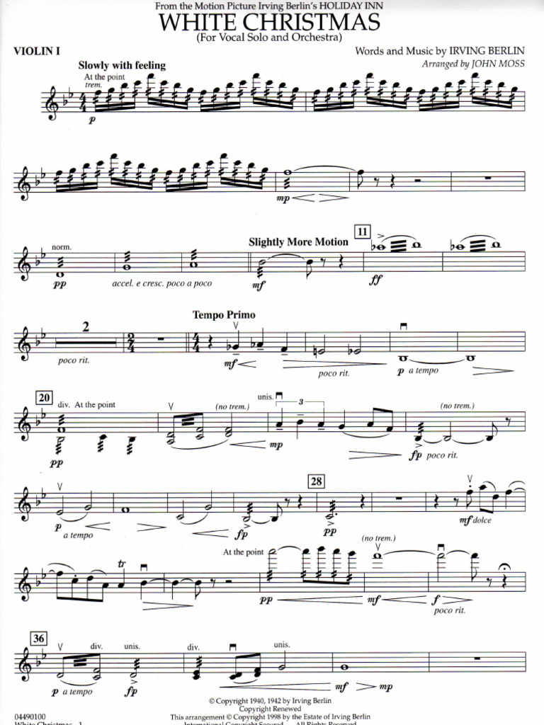 Berlin White Xmas Violin 1 | PDF