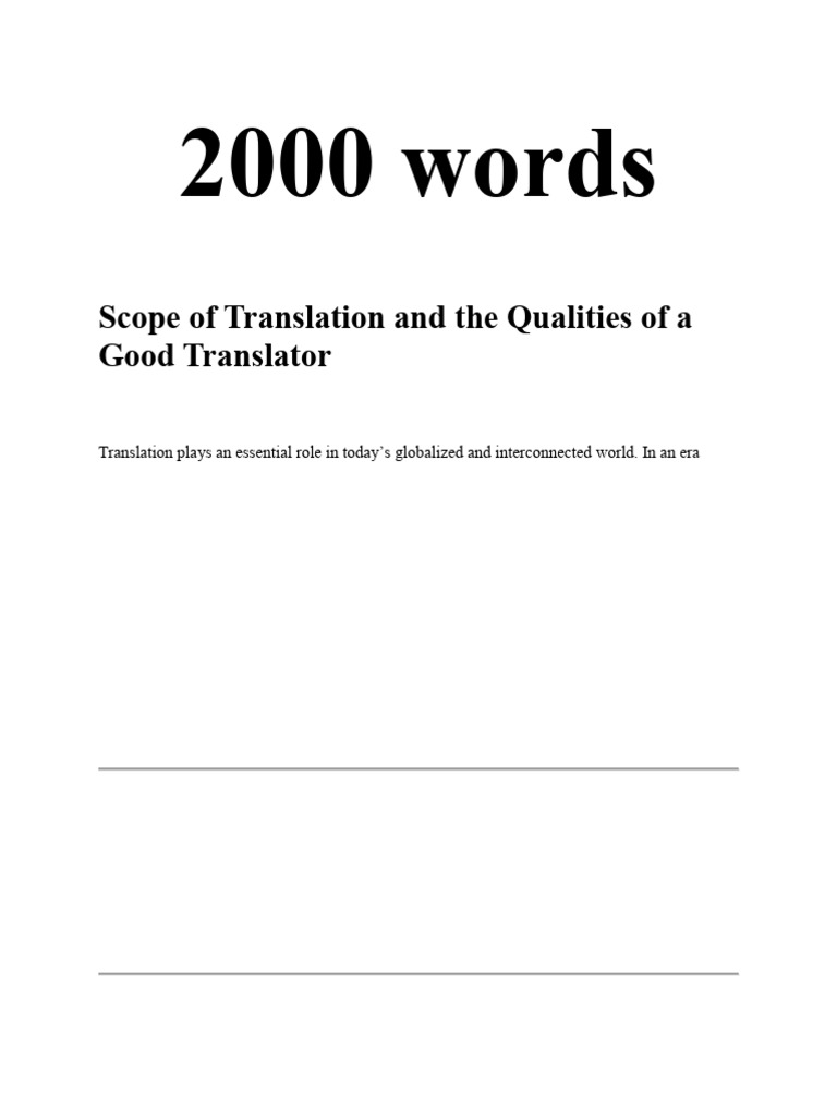 2000 Words | PDF | Translations | Cross Cultural Communication