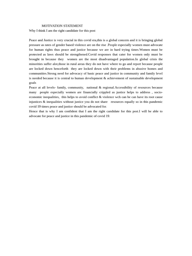 Advocate for Peace and Justice in COVID-19 | PDF