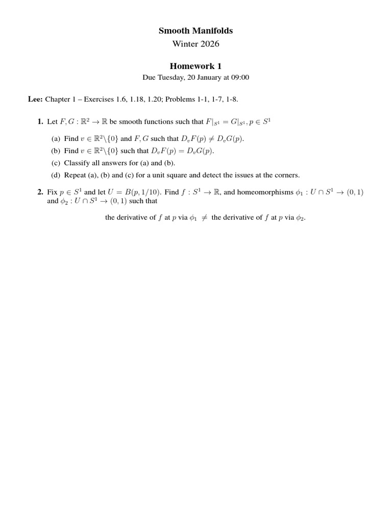 Homework (1) | PDF