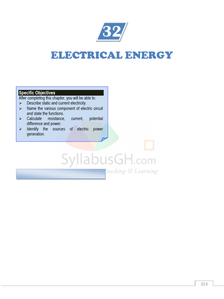 A1.3.1 Electrical Energy | PDF | Series And Parallel Circuits ...