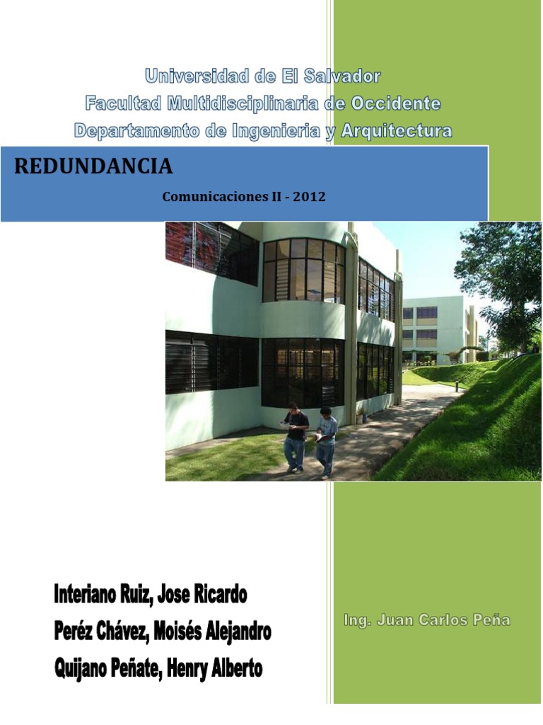 Alta Disponibilidad (Redundancia) | PDF | Redes | Áreas de informática