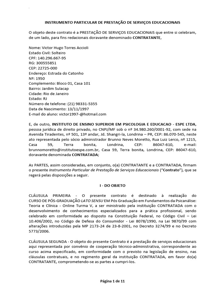 Pós Graduação Em Fundamentos Da Psicanálise Teoria e Clínica - Online ...